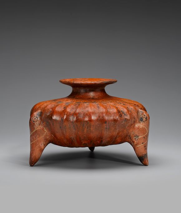 Bonhams : Colima Gadrooned Parrot Vessel, Protoclassic, ca. 100 B.C ...