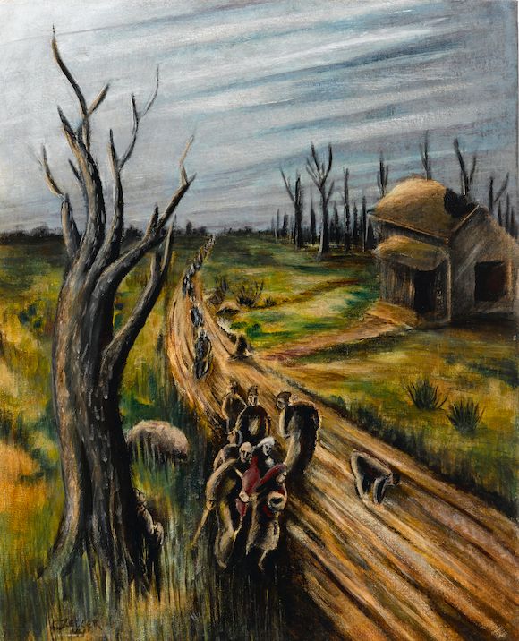 Bonhams : MAGNUS ZELLER (1888-1972) Im tragischen Leben 33 1/4 x 25 1/8 ...