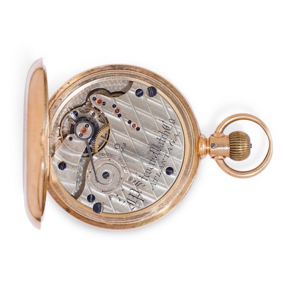 Bonhams : J. P. Stevens Watch Co. Atlanta, GA. A fine and rare 14K gold ...
