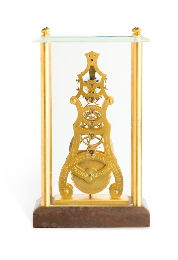 Bonhams : A very fine lever escapement model designed as a miniature ...