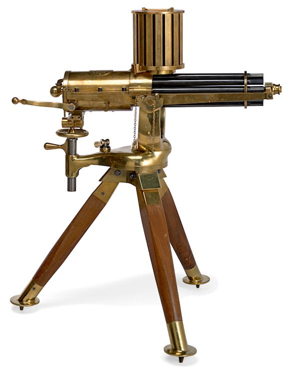 Bonhams : A miniature firing model of a Model 1874 Gatling gun by Karl Furr