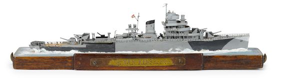 Bonhams : A waterline model of the HNLMS Van Kinsbergen circa 1945 9 x ...