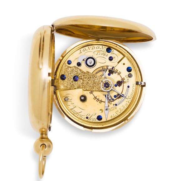 Bonhams : A fine Railway Timekeeper in an engraved 18K gold American ...