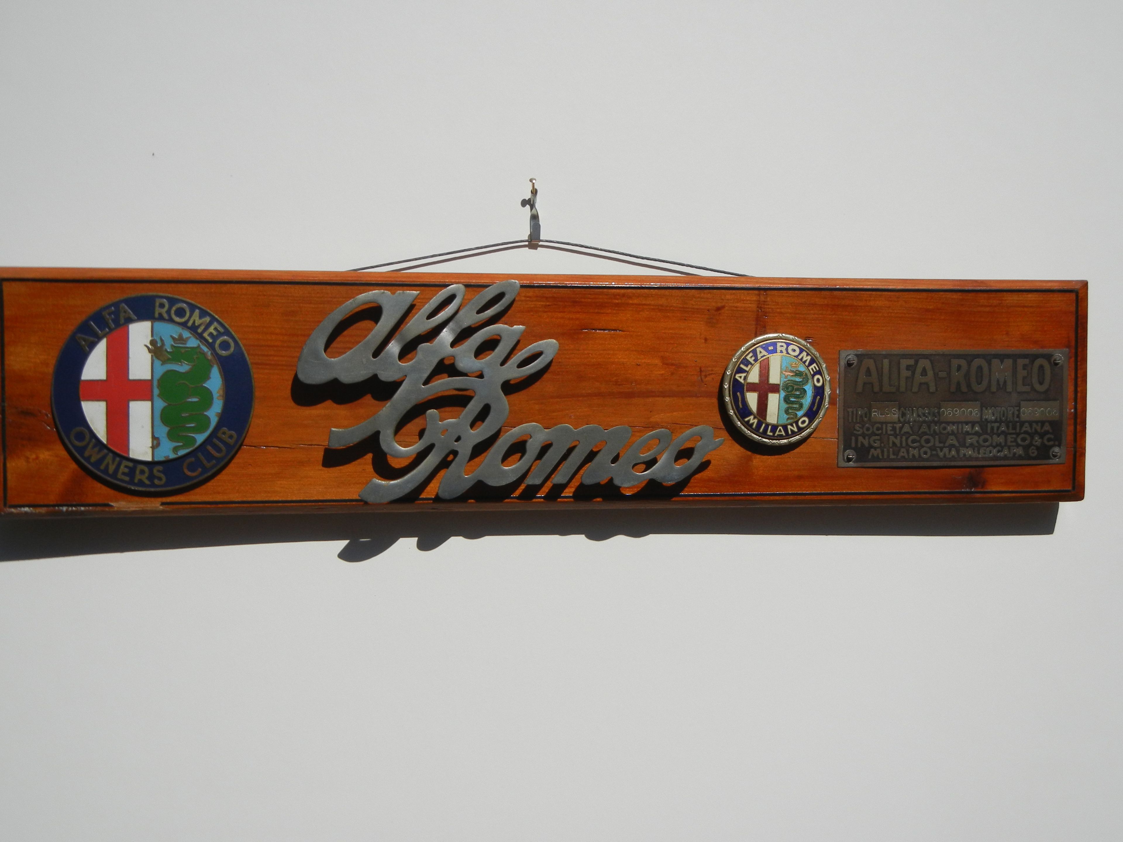 Bonhams Cars : An RLSS 22/90 Alfa Romeo wall decoration,