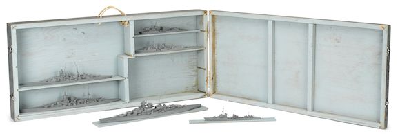 Bonhams : A cased set of U.S. Navy recognition/teaching models of the ...