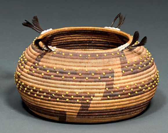 Bonhams : A Pomo beaded basket