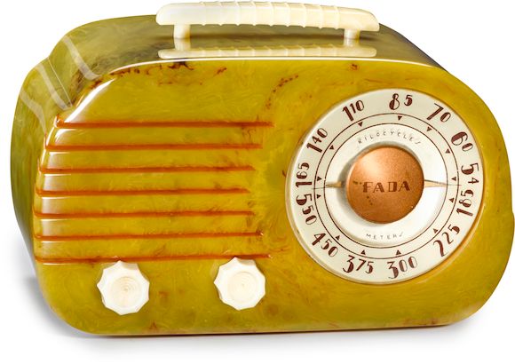 Bonhams : A Fada 700 1946 marbleized pale green case with white knobs ...