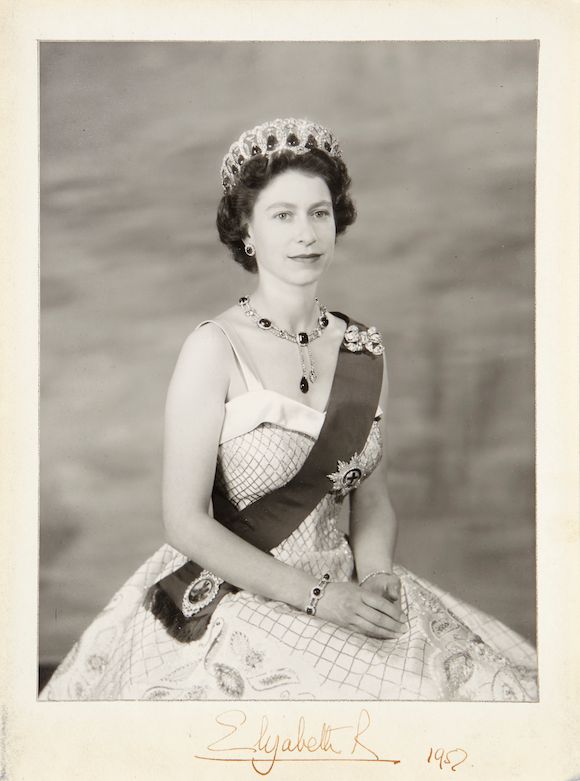Bonhams : BRITISH ROYAL FAMILY. 1. Photograph Signed ("Elizabeth R ...