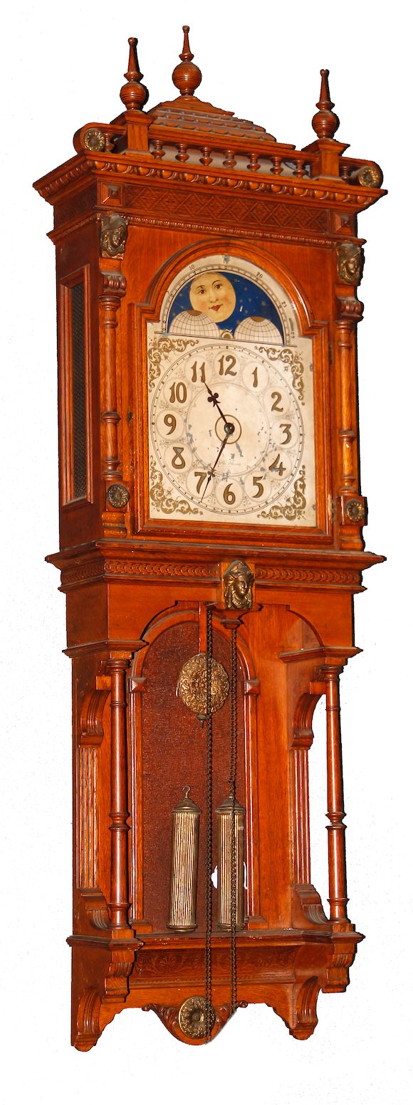 Bonhams : A Seth Thomas 'Jupiter' model oak wall clock late 19th century