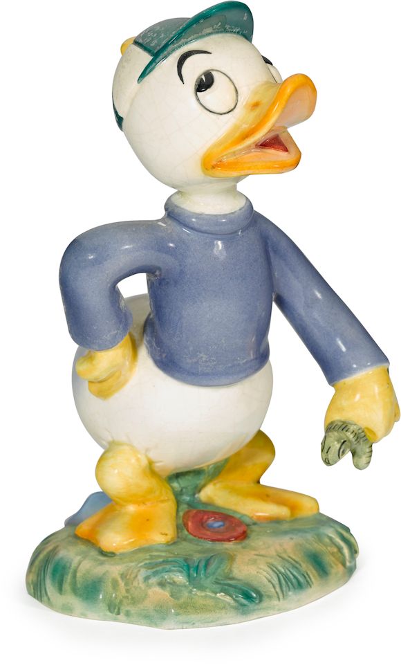 Bonhams : A Zaccagnini glazed earthenware Disney Figure: Huey, Dewey or ...