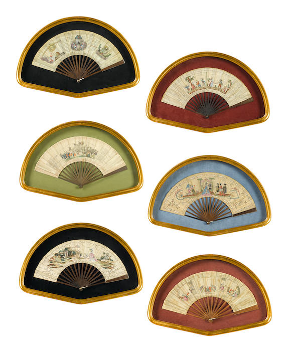 Bonhams A Group Of Six French Revolution Framed Fans