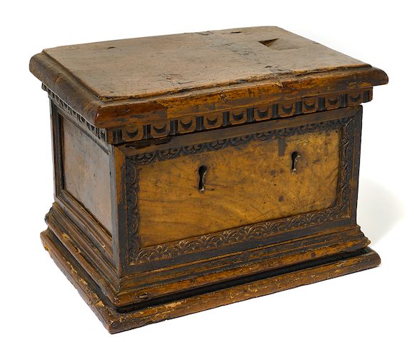 Bonhams : An Italian Baroque walnut alms box late 17th century