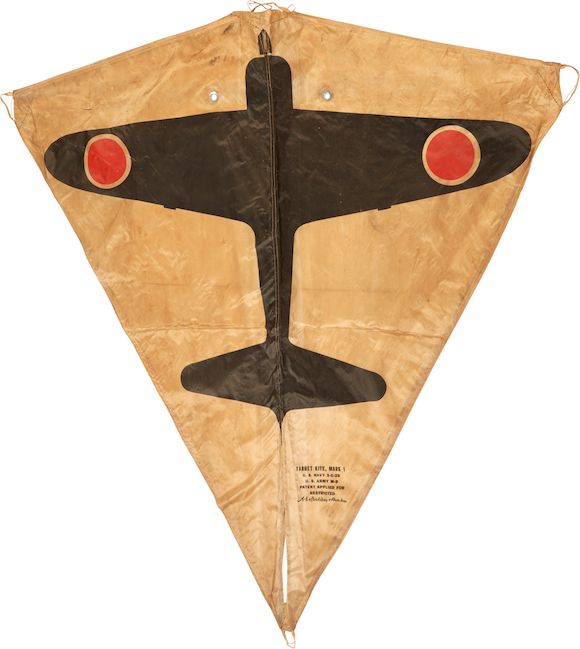 Bonhams : An anti-aircraft gunnery practice kite, with a plane with ...