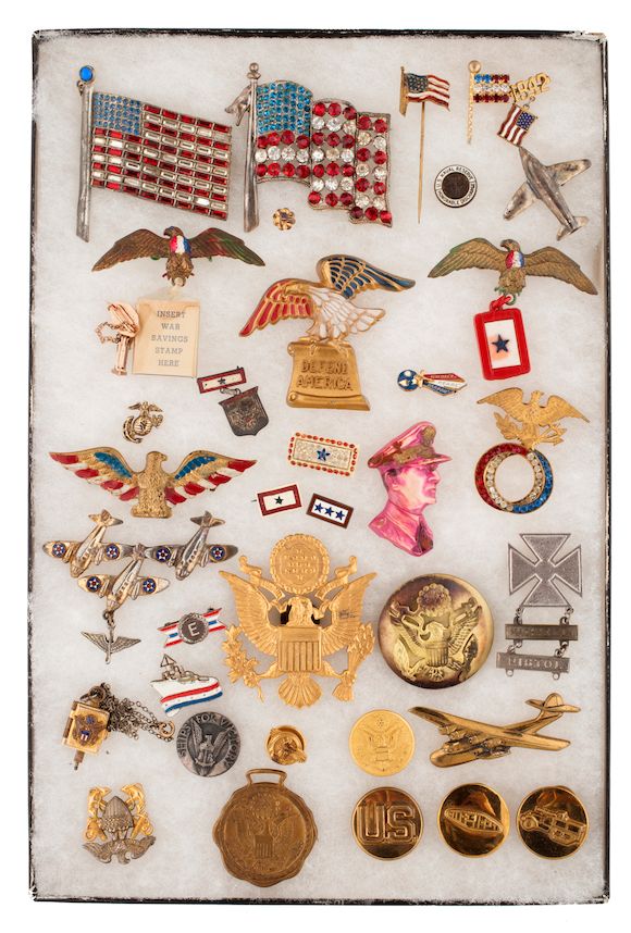Bonhams : A collection of 35 sweetheart pins, buttons and badges, 1940s ...