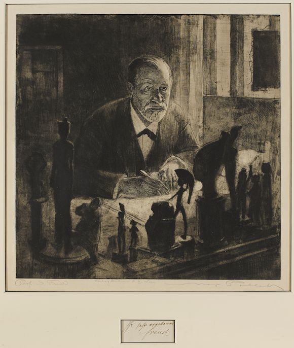 Bonhams : [FREUD, SIGMUND. 1856-1939.] POLLACK, MAX. Portrait of ...