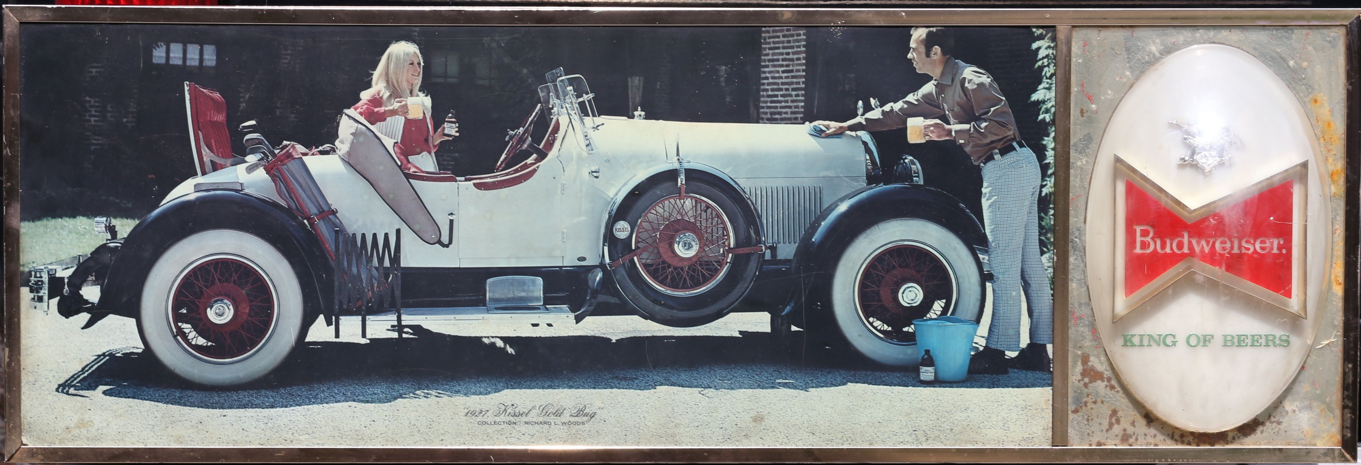 Bonhams Cars : An illuminated Budweiser bar sign featuring a 1927 ...