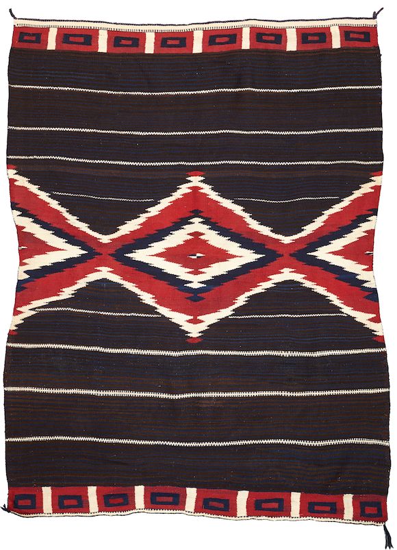 Bonhams : A Navajo or Zuni classic Moki blanket