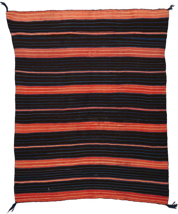 Bonhams : A Navajo late classic/early transitional Moki blanket