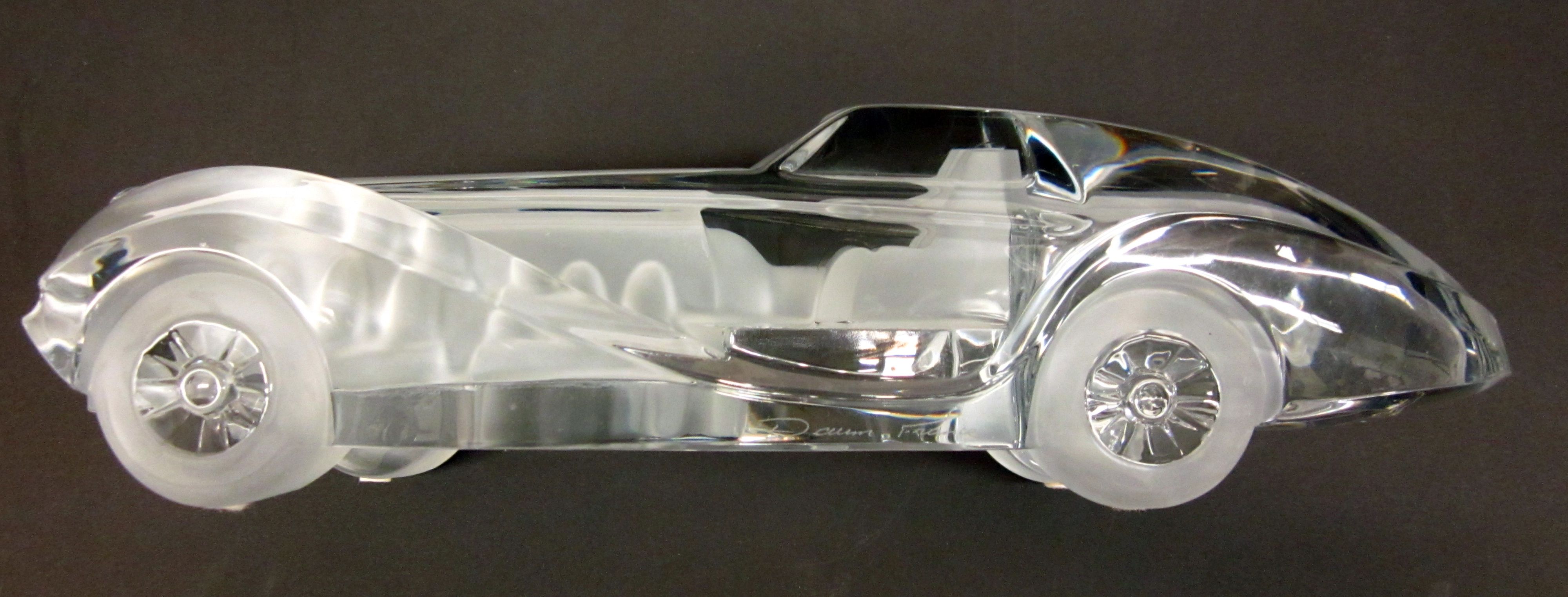 Bonhams Cars : A crystal automobile sculpture by Daum, France,
