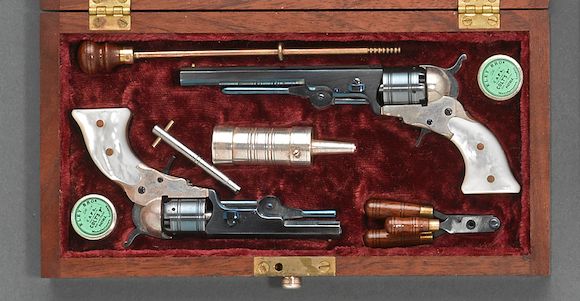 Bonhams : A cased pair of deluxe Colt 'Texas' Paterson percussion ...