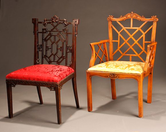 Bonhams : Two George III style chairs