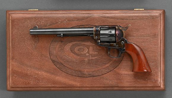 Bonhams : A cased Uberti miniature Colt single action army revolver