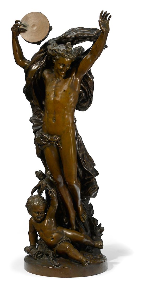 Bonhams : A French patinated bronze figure: Le Génie de la Danse after ...