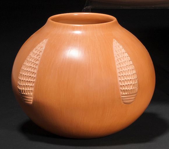 Bonhams : A Hopi orangeware jar