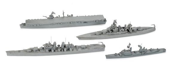 Bonhams : A group of four (4) U.S. Navy recognition models circa 1945 ...