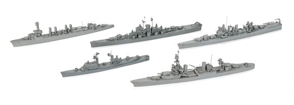 Bonhams : A group of five (5) U.S. Navy recognition models circa 1945 ...