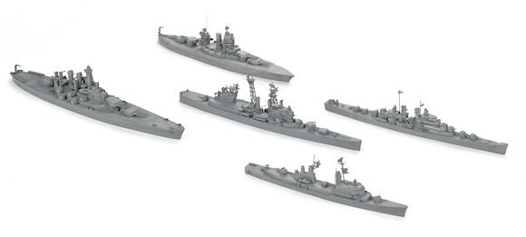 Bonhams : A group of five (5) U.S. Navy recognition models circa 1945 ...
