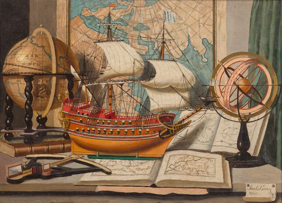 Bonhams : Charles Cerny (1892-1965) A maritime still life 9-1/2 x 13 in ...