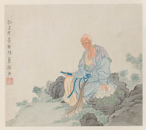 Bonhams : Attributed to Zhou Xi (Zhou Shuxi, 17th century) Eighteen Luohan
