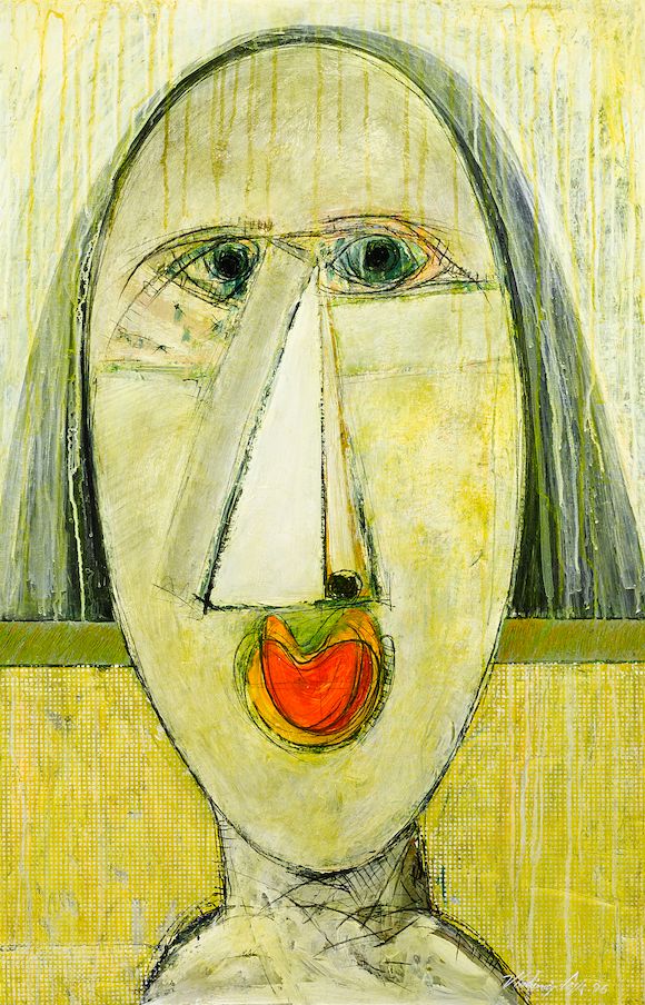 Bonhams : Vladimir Cora (Mexican, born 1951) Mujer (Woman), 1996 41 7/8 ...