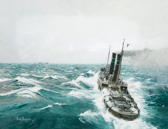 Bonhams : Christopher Mayger (British, 1919-1994) The Grey Seas Under ...