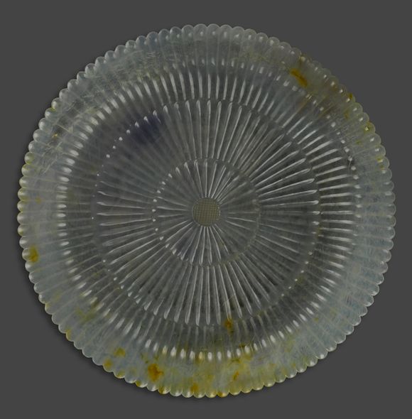 Bonhams : A large Mughal style translucent jadeite dish 18th/19th century