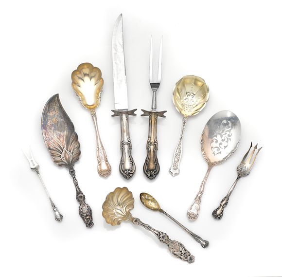 Bonhams : An assembled group of American sterling silver serving ...