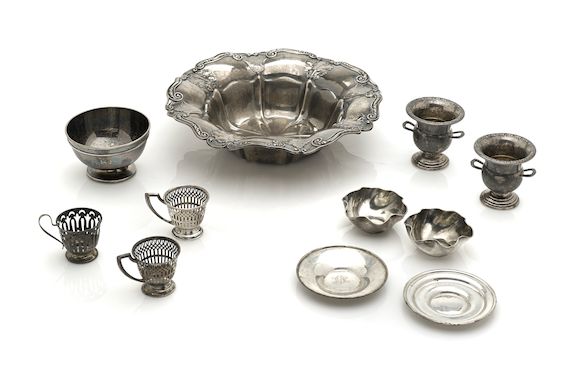 Bonhams : An assembled group of American sterling silver hollowware by ...
