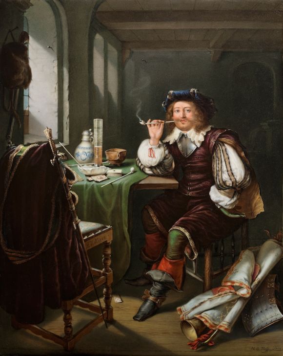 Bonhams : A Berlin (KPM) porcelain plaque of a Cavalier after Frans Van ...