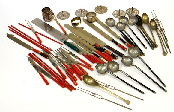 Bonhams : A large group of Chinese dining utensils