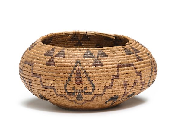Bonhams : A Washo polychrome basket