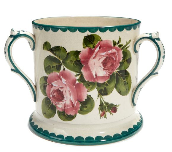 Bonhams : A Wemyss pottery tyg paint decorated with roses