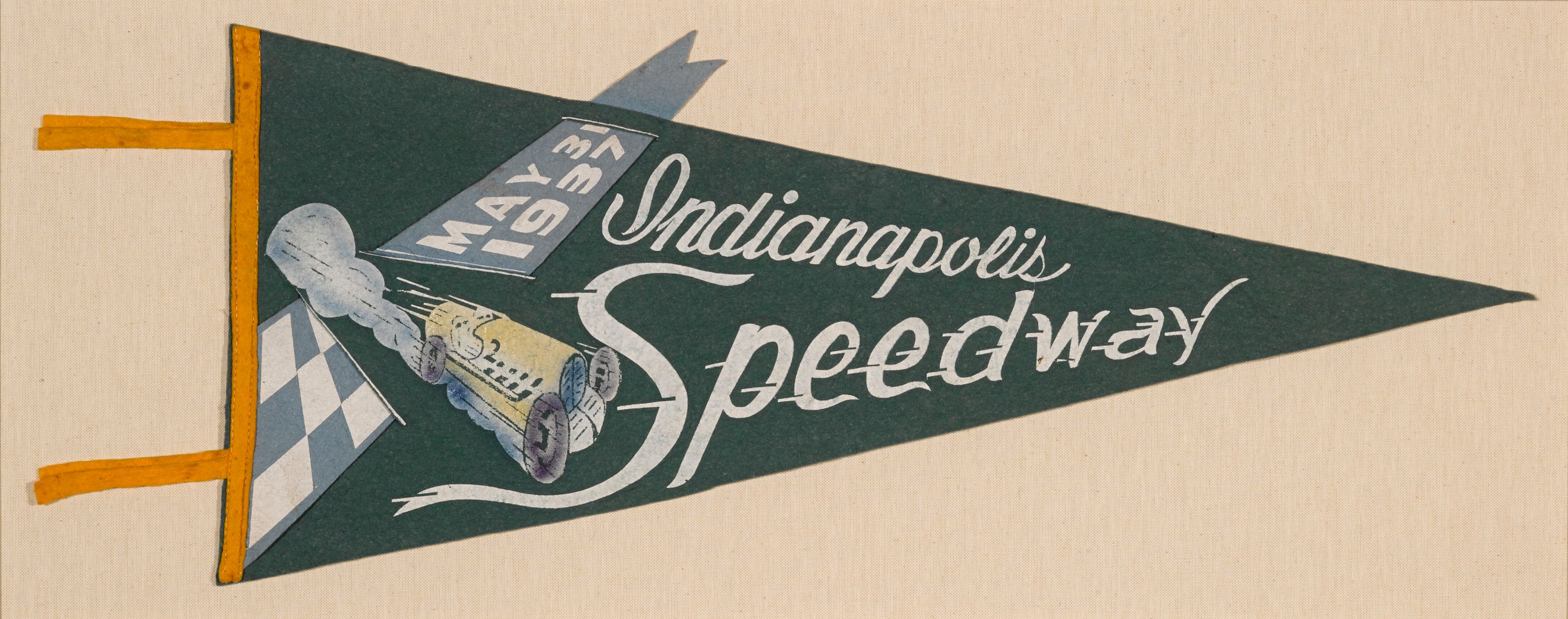 Bonhams Cars : A 1937 Indianapolis 500 race pennant,