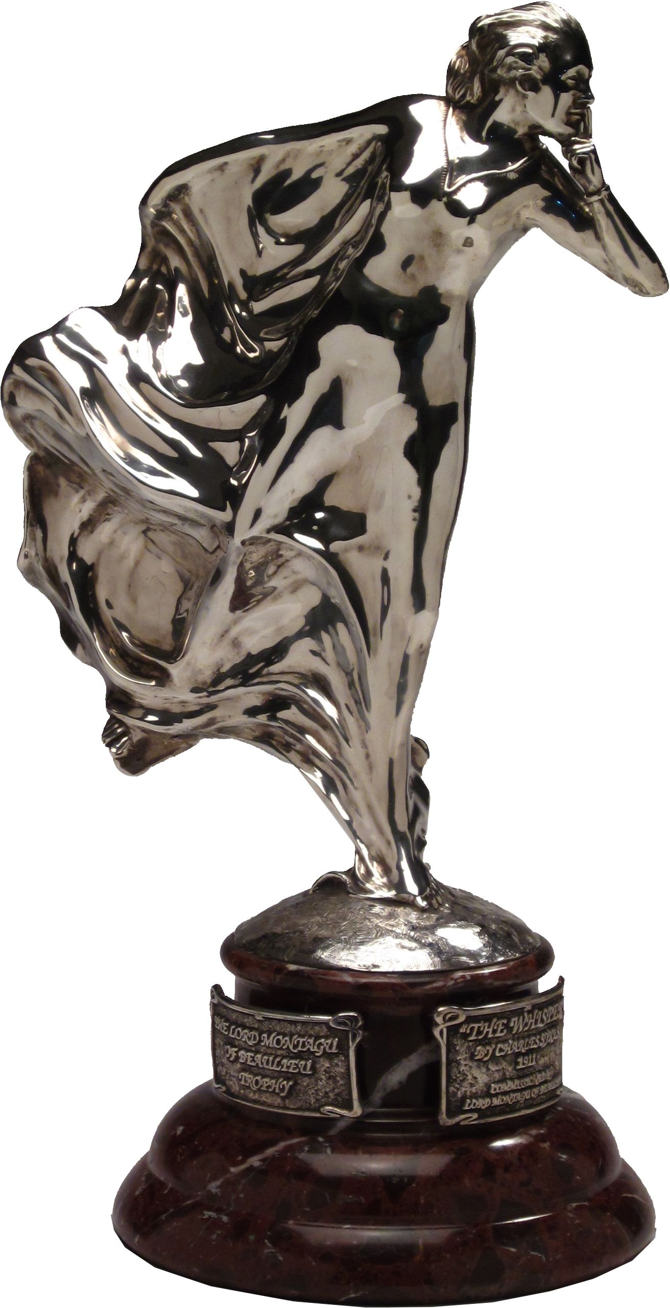Bonhams Cars : A 'The Whisper' silver-plated bronze statue after ...