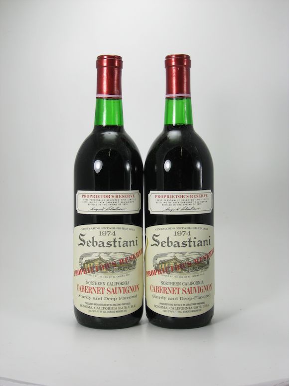 Bonhams : Sebastiani Cabernet Sauvignon, Proprietor's Reserve 1974 (19)
