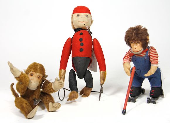 Bonhams : German Mohair clockwork animals