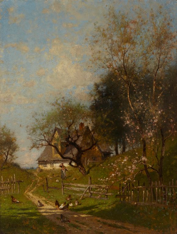 Bonhams : Alfred Cornelius Howland (American, 1838-1909) On the road to ...