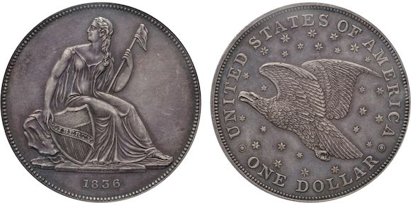 Bonhams : 1836 Gobrecht Dollar Proof 58 PCGS