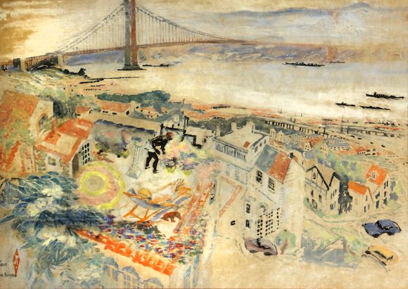 Bonhams : Joseph Raphael (American, 1869-1950) Roof garden, San ...
