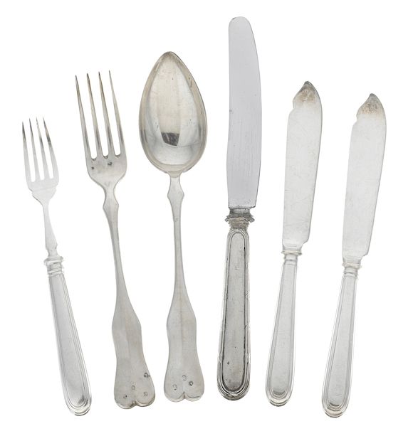 Bonhams : An assembled group of Austrian and German silver flatware by ...
